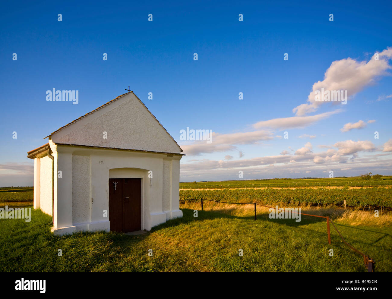 Small rural church against a beautiful blue sky Stock Photo - Alamy