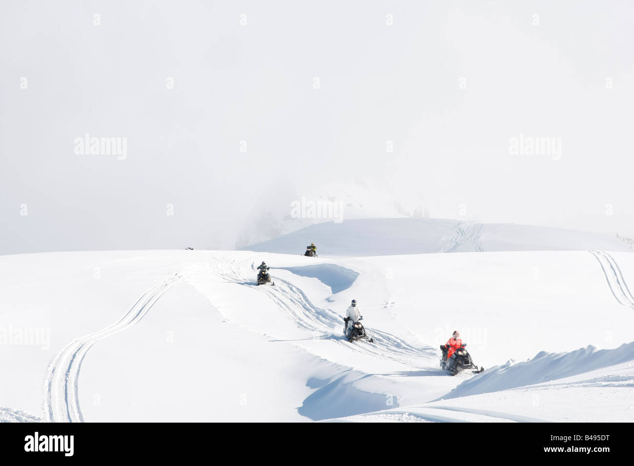 snowmobile adventure tour in Whistler British Columbia Stock Photo - Alamy