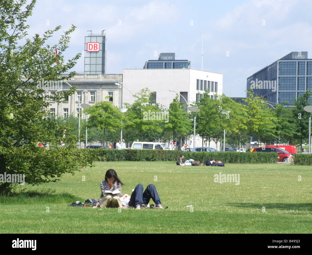people in the park by the reichstag, berlin, germany Stock Photo - Alamy