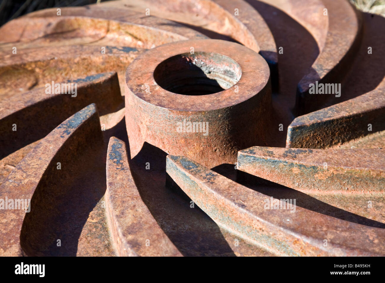 Rusted metal wheel Stock Photo - Alamy