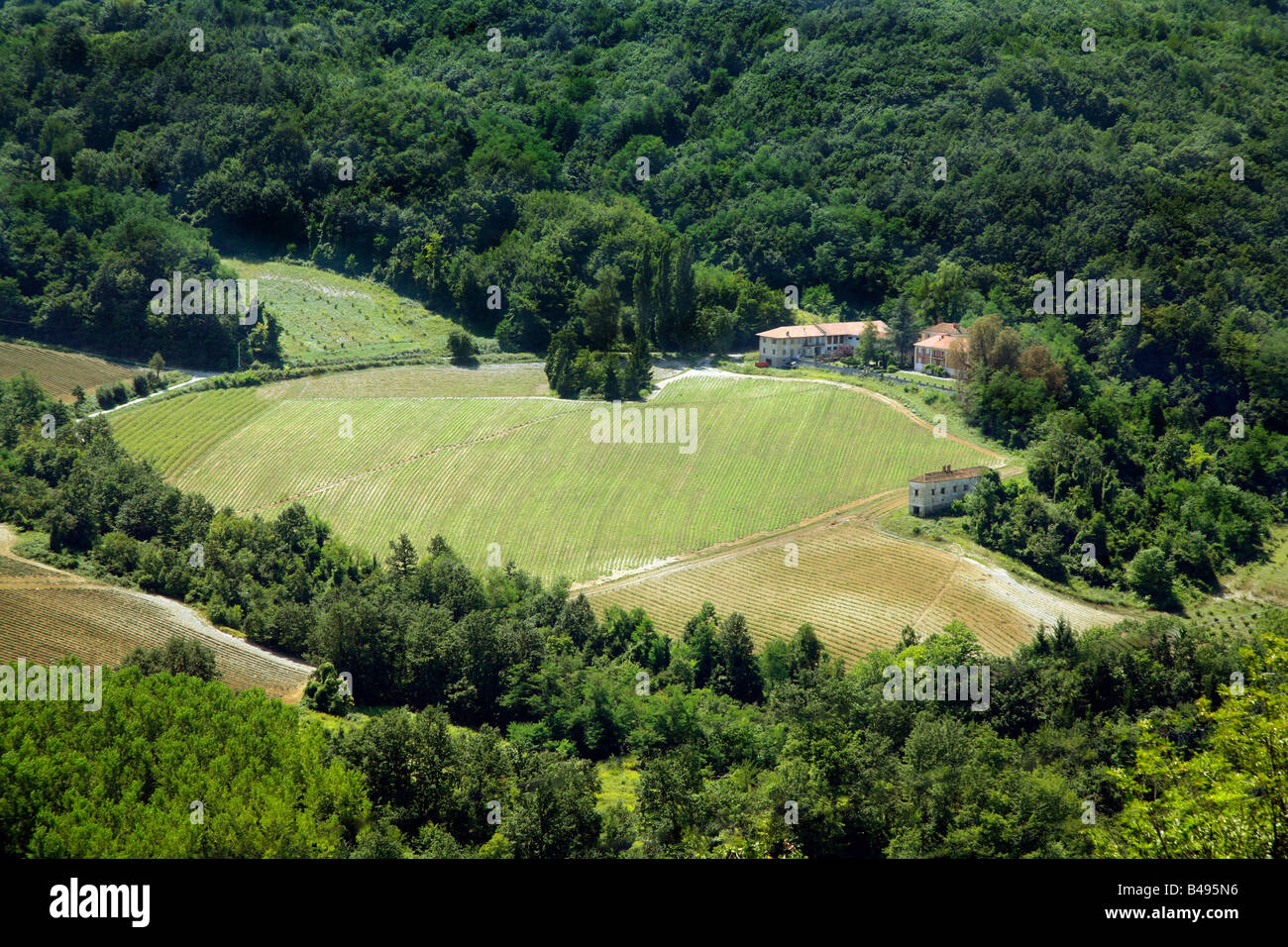 Remote farmhouse in Piedmont Italy Stock Photo - Alamy