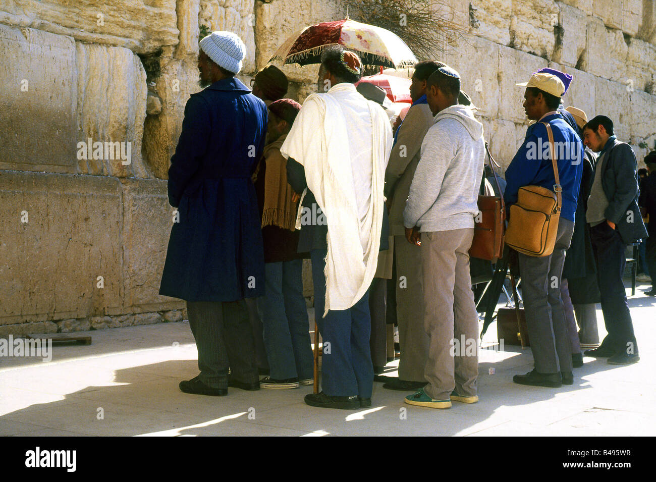 Ethiopian Jews at Western Wall Stock Photo - Alamy