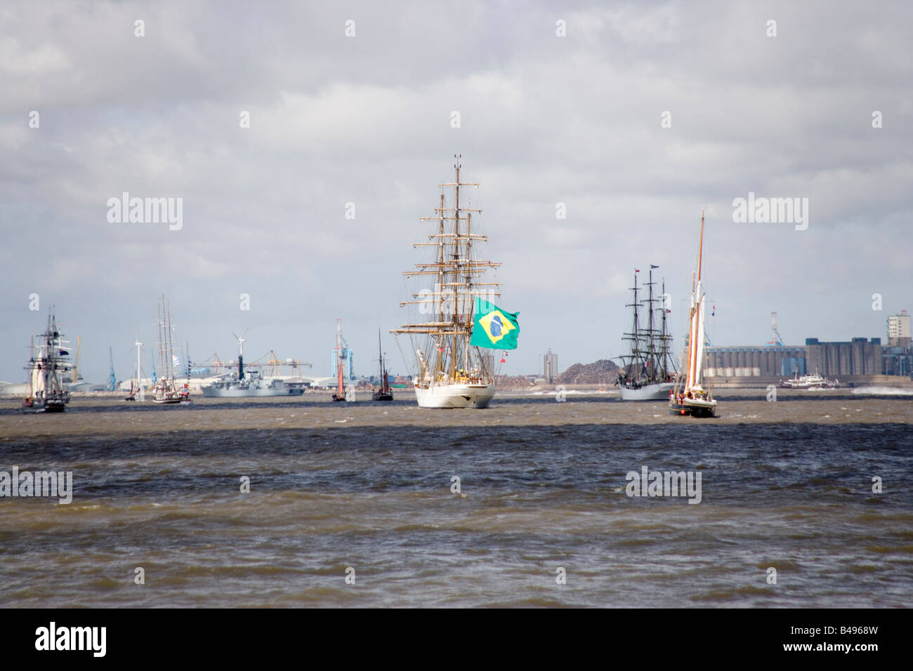 Brazilian sailing ship the Cisne Branco at the Tall Ships race in ...