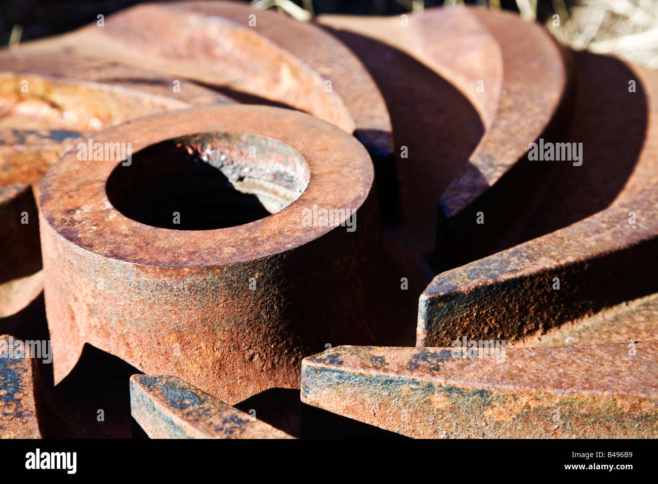 Rusted metal wheel Stock Photo - Alamy