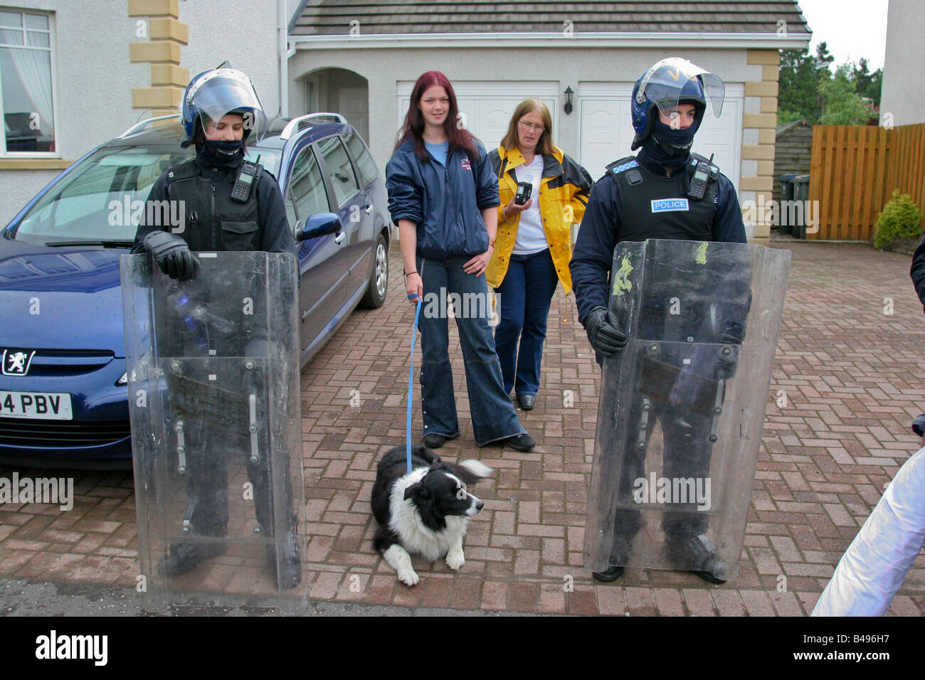 Police protecting a house, Perthshire, Scotland, UK Stock Photo - Alamy