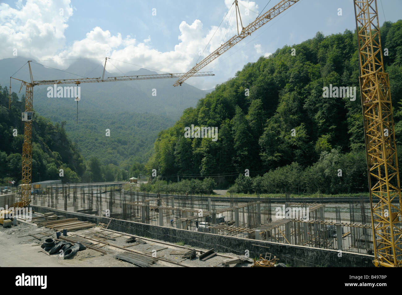 Construction of Olympic objects near Sochi, Russia Stock Photo - Alamy