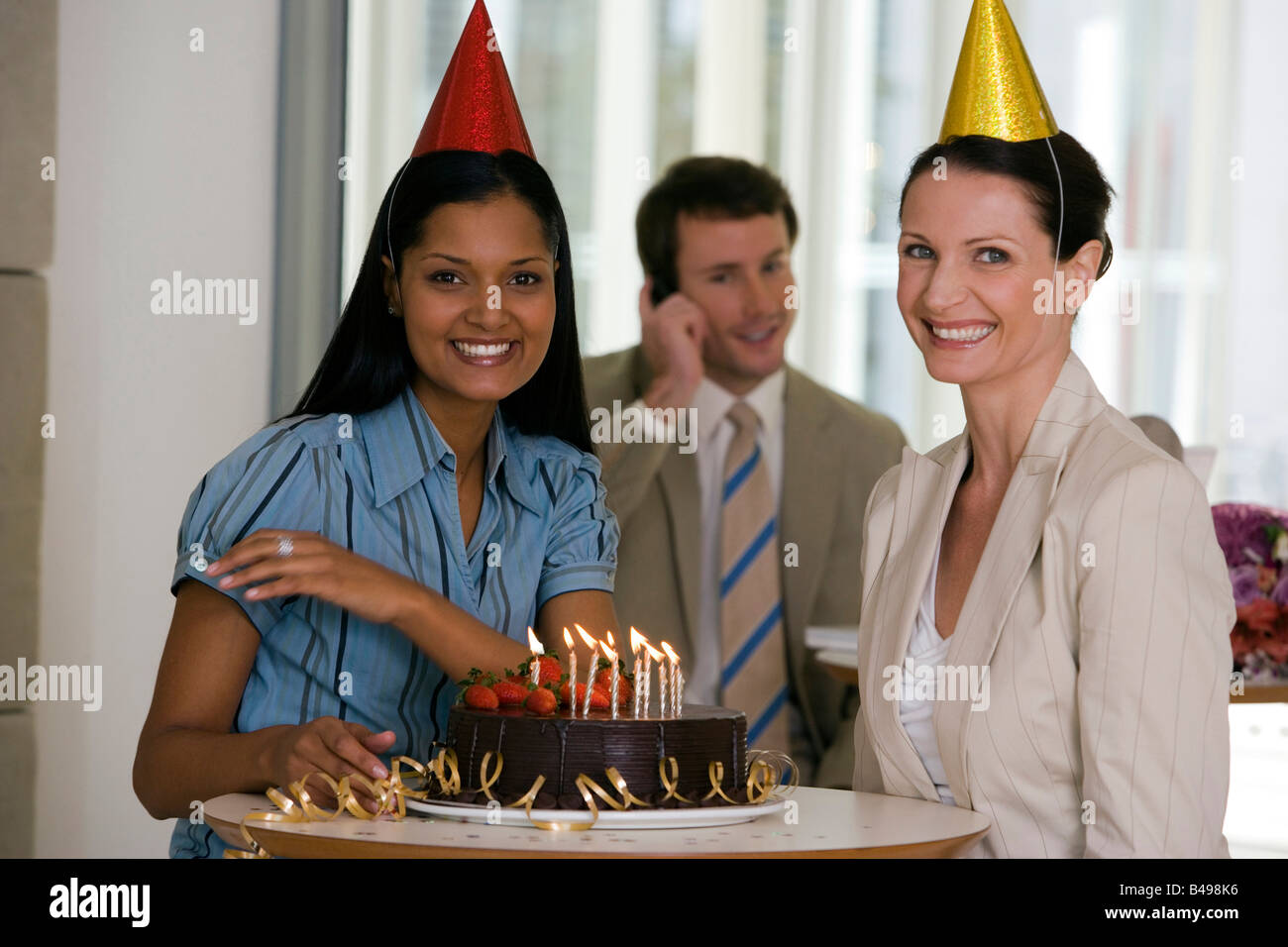 Colleagues at office party Stock Photo - Alamy
