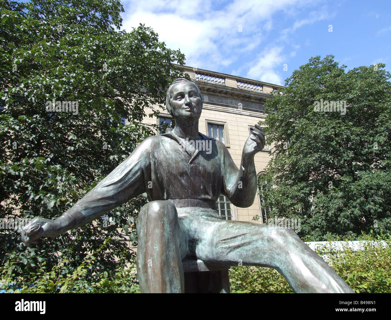 bronze statue in berlin street, germany Stock Photo - Alamy
