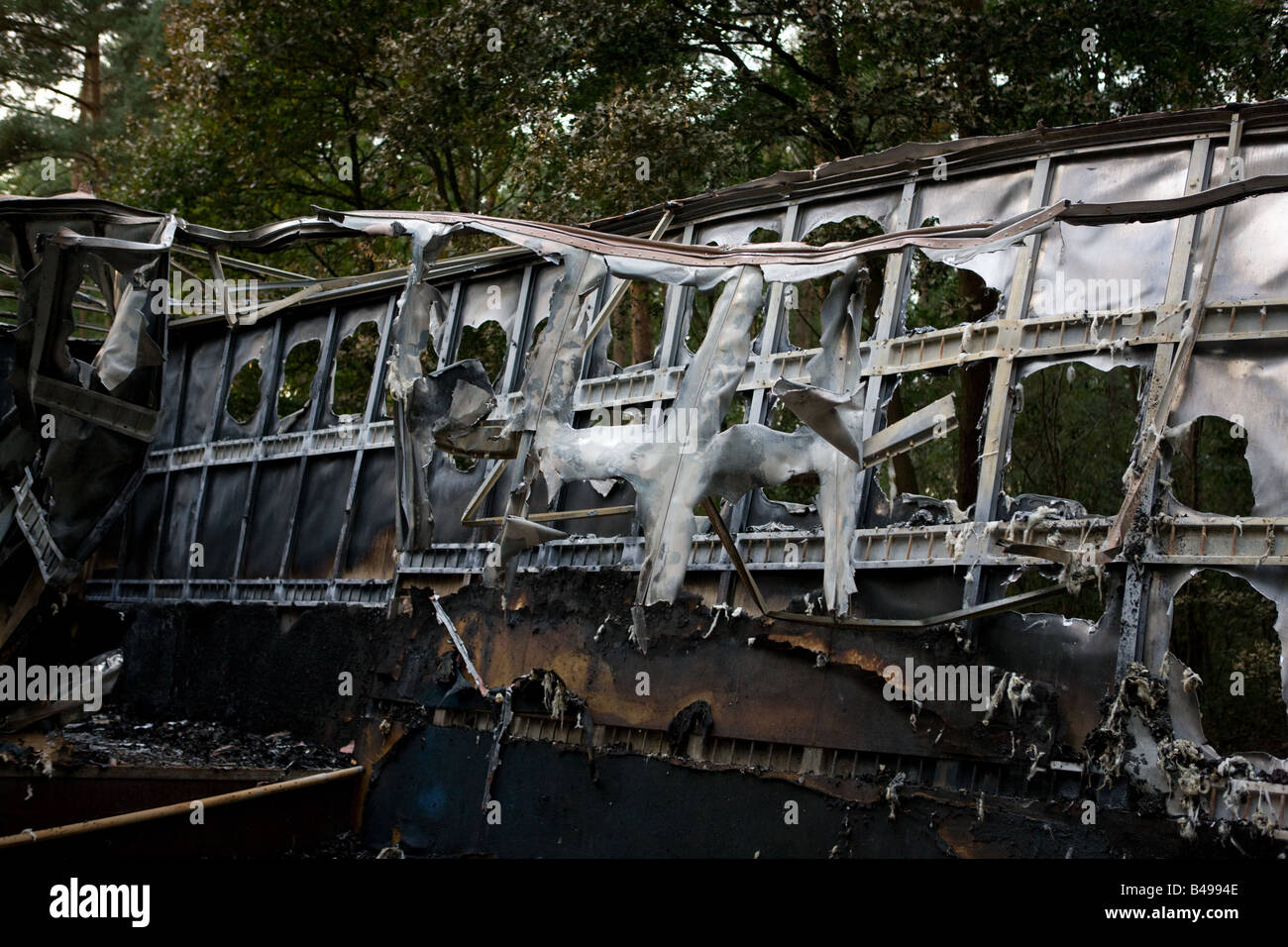 Burnt truck trailer Stock Photo - Alamy