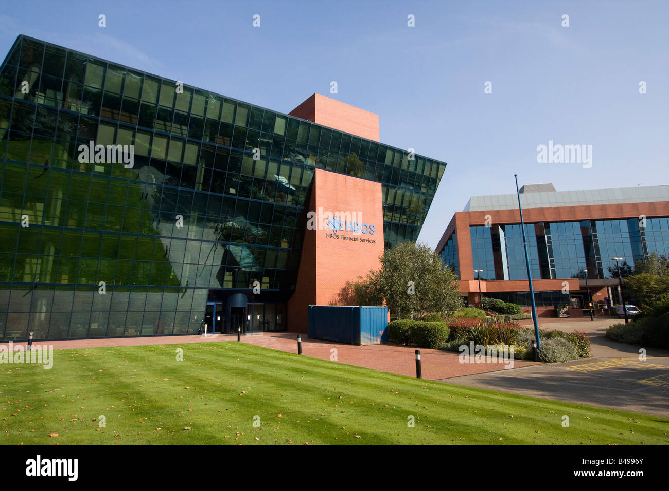 Blue Leanie office block HBOS bank headquarters Aylesbury ...