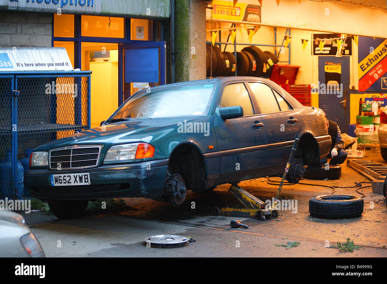 A car in the garage Stock Photo - Alamy