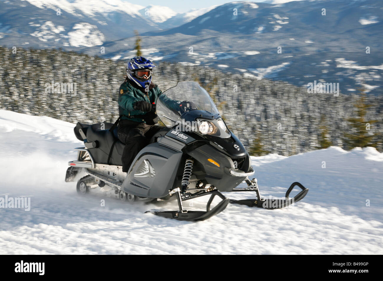 snowmobile adventure tour in Whistler British Columbia Stock Photo - Alamy