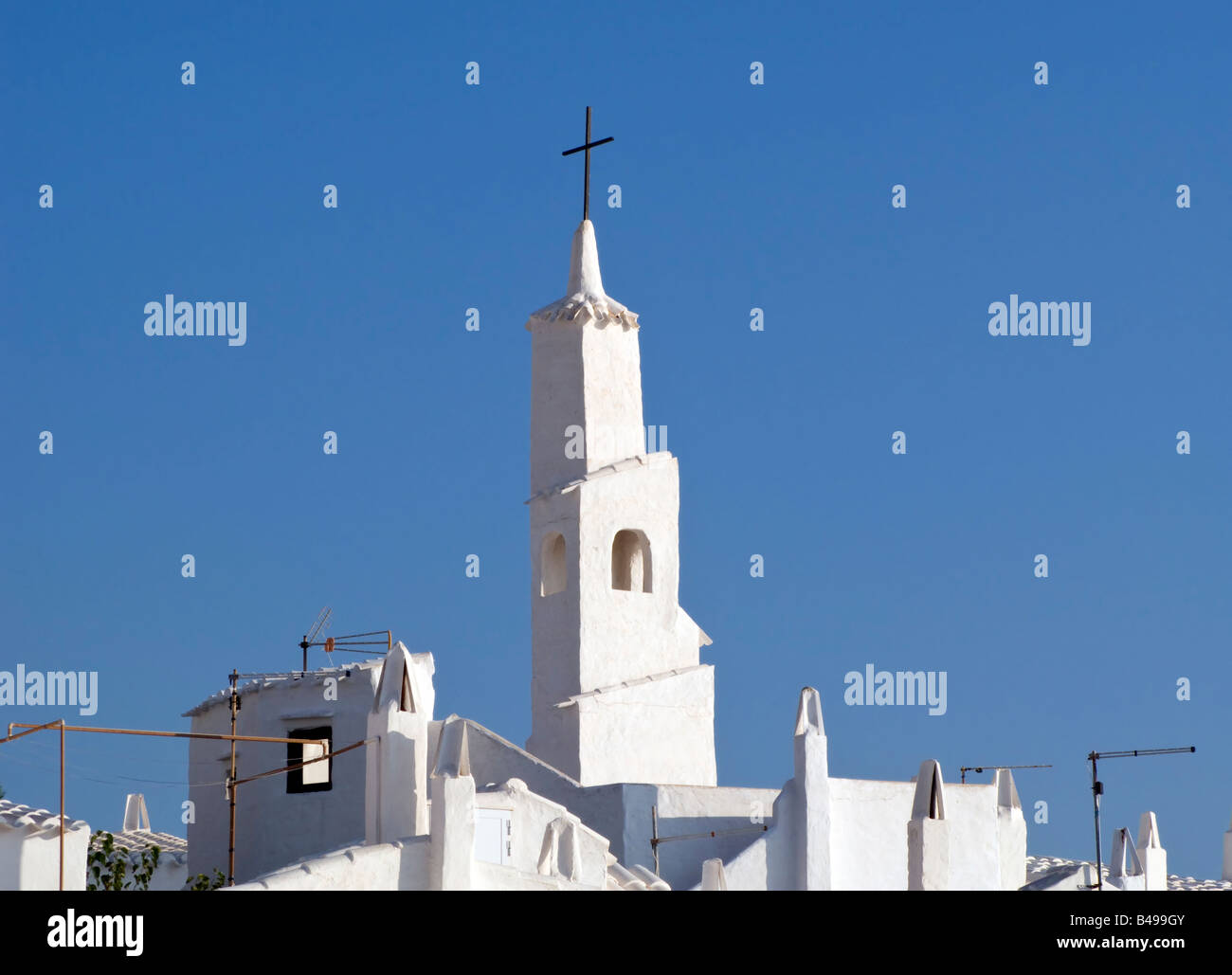The quaint old church in the middle of the traditional fishing village ...
