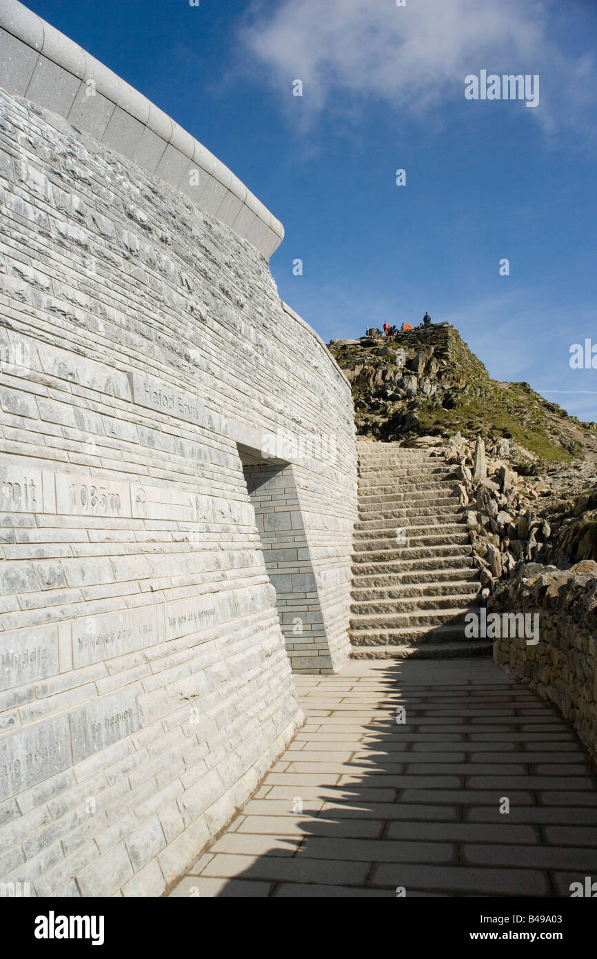 The new cafe built in 2008 on the top of Snowdon, Snowdonia, North ...
