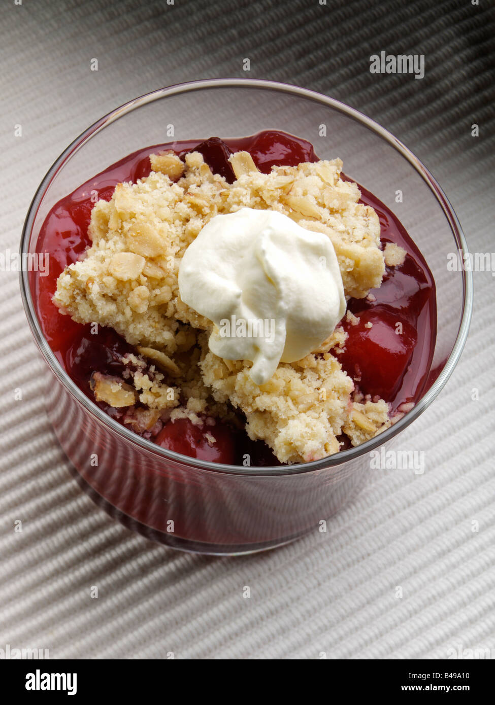 Fruit crumble traditional dessert editorial food Stock Photo - Alamy