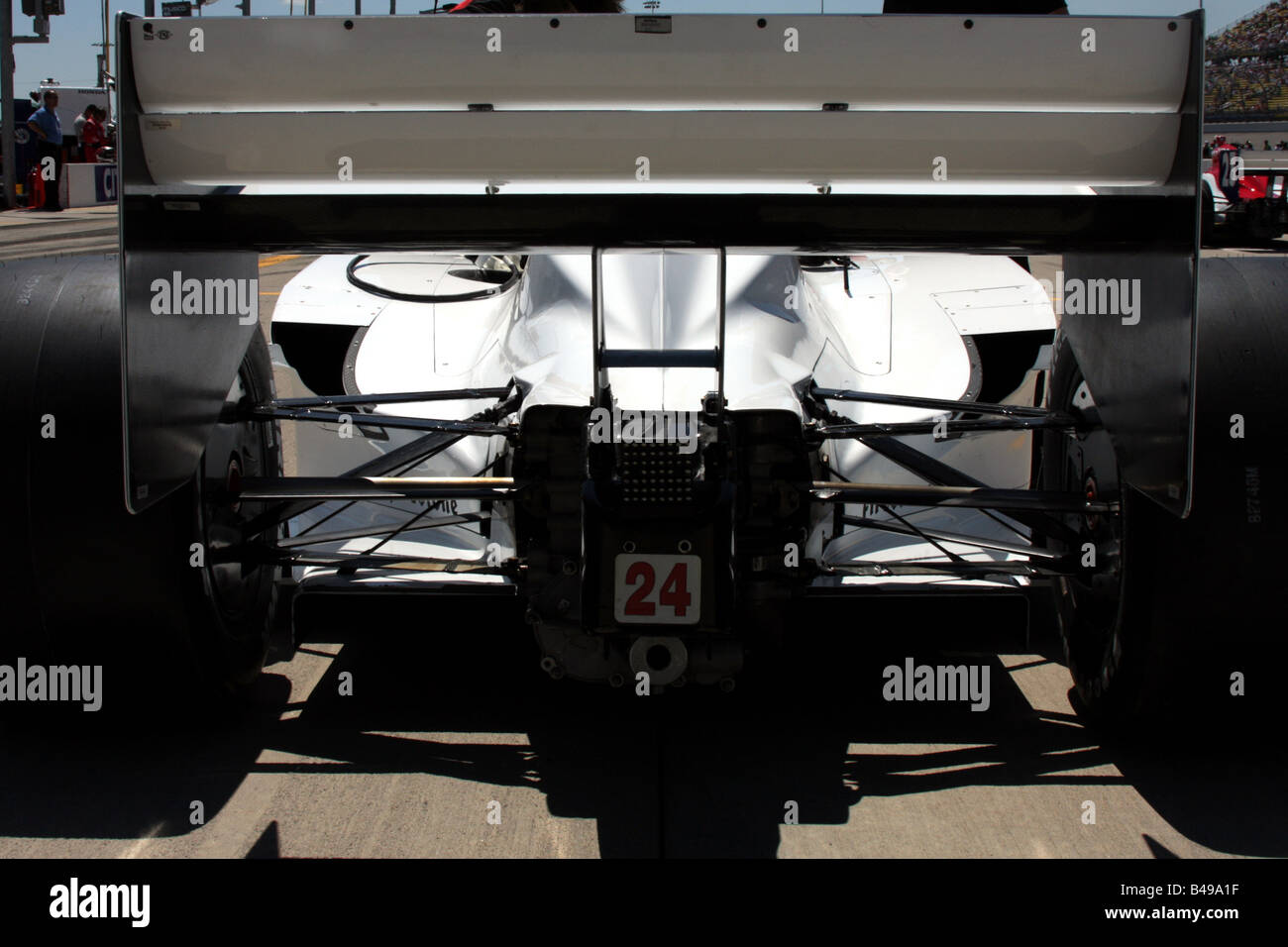 IRL Indy Car rear view Stock Photo - Alamy