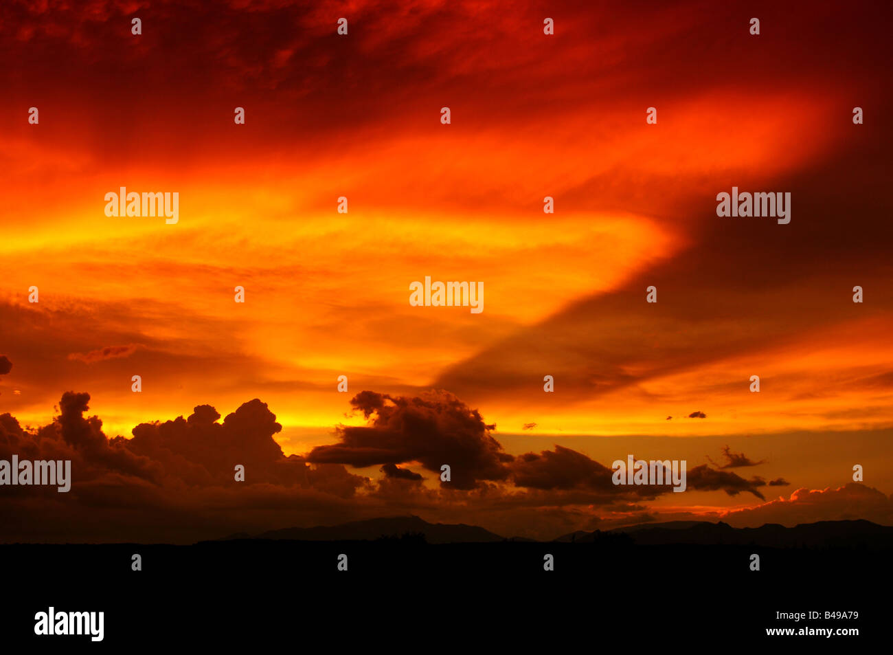 Sunset in the Southeastern section of Arizona Stock Photo - Alamy