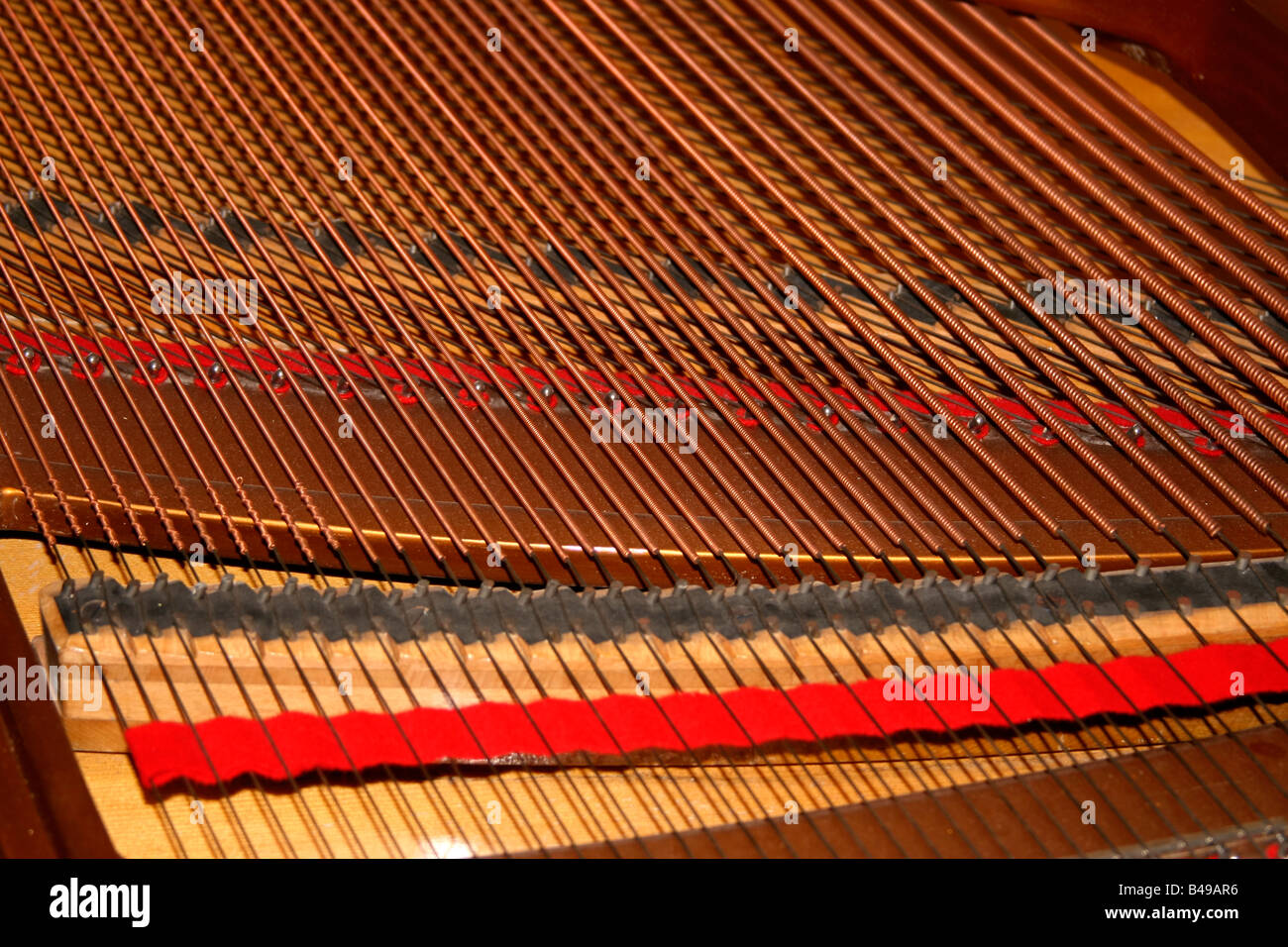 Inside strings of Piano Stock Photo - Alamy
