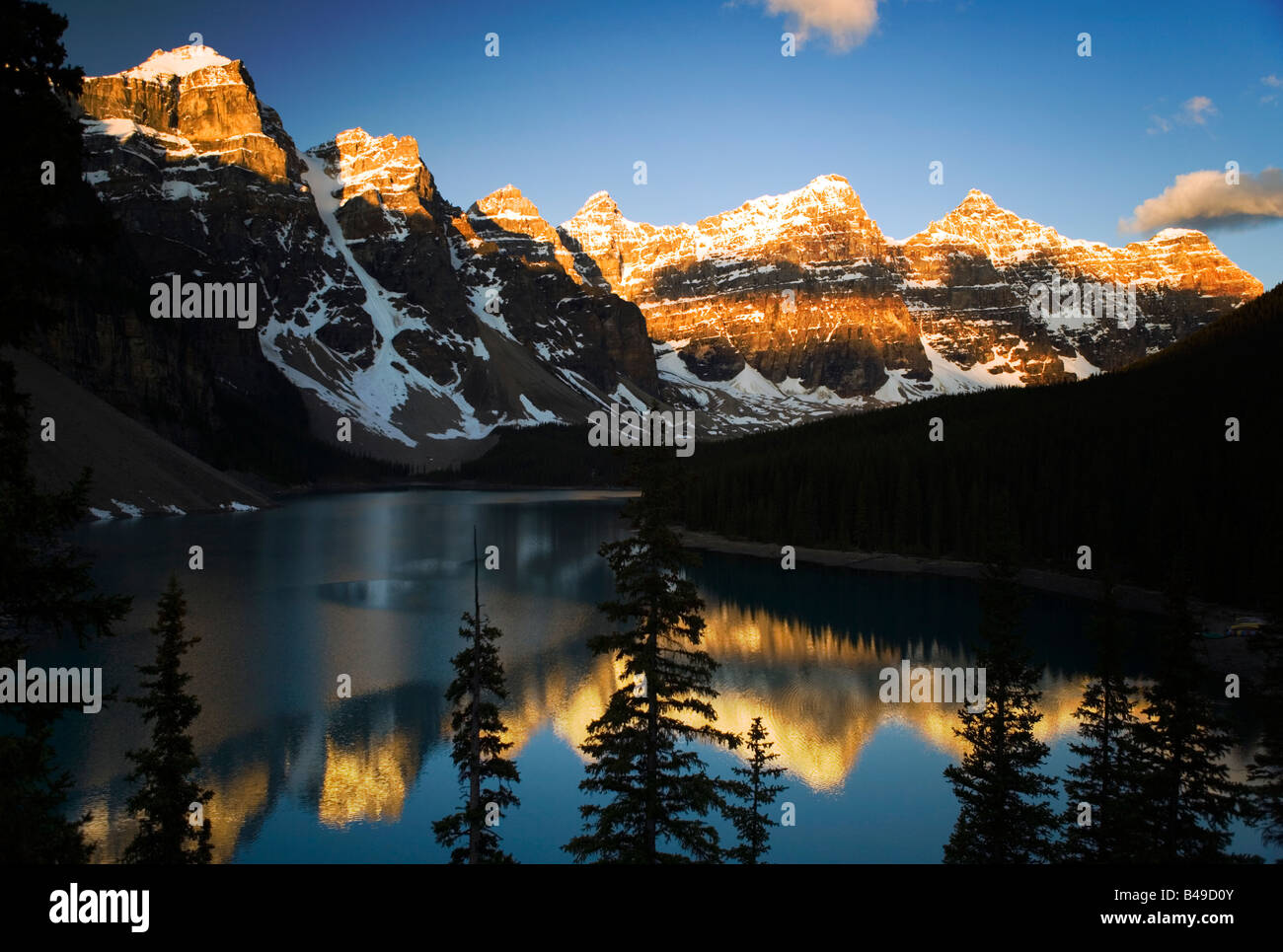 Lake Moraine and Valley of the Ten Peaks at Banff National Park, Alberta, Canada Stock Photo - Alamy