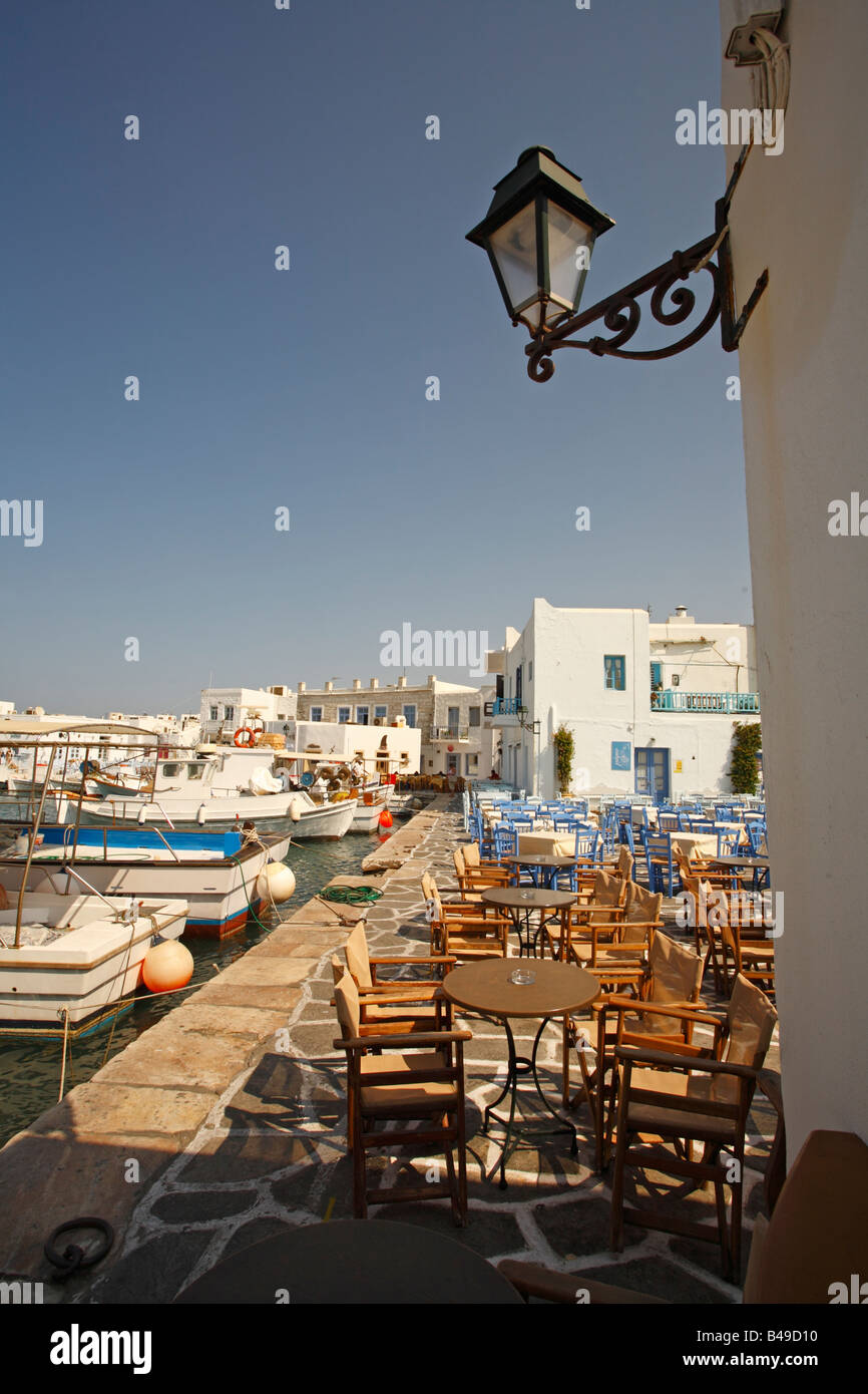 Naousa Naoussa Harbour Paros Greek Cyclades Island Greece Stock Photo ...