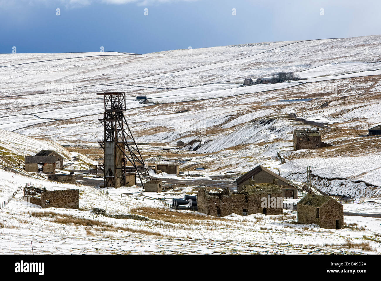 Farm buildings, Weardale, England Stock Photo - Alamy