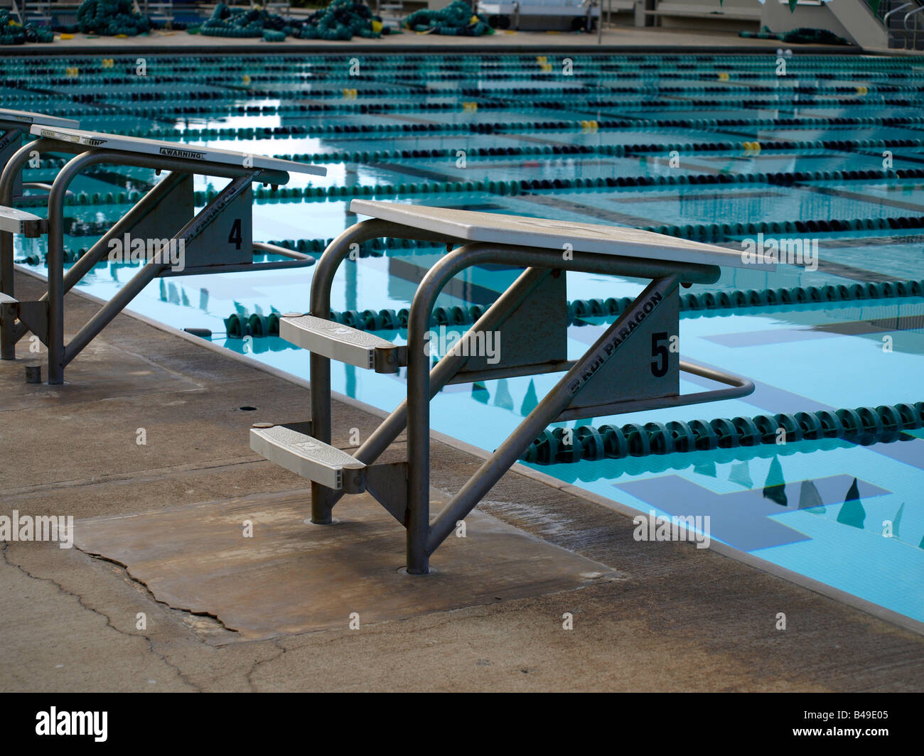 Swimming starting blocks hi-res stock photography and images - Alamy