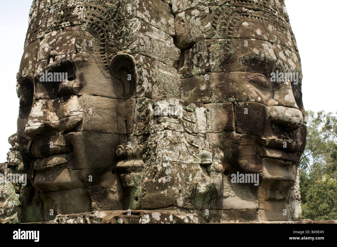 Face tower, Bayon, Angkor Thom, Cambodia Stock Photo - Alamy