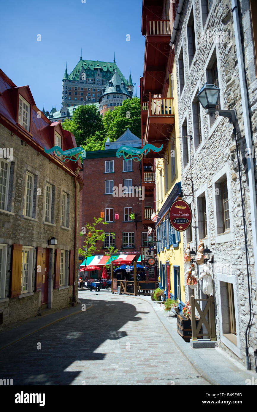 Le Chateau Frontenac castle and hotel above Old Quebec City, Quebec ...