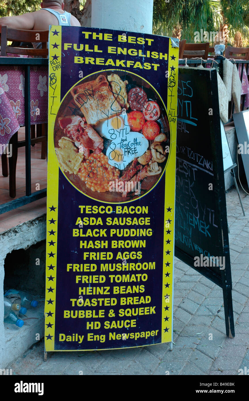 English breakfast menu hi-res stock photography and images - Alamy