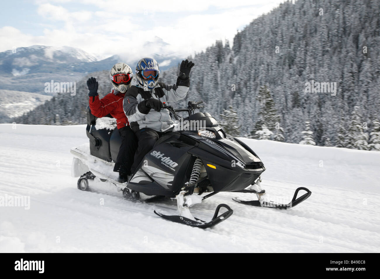 snowmobile adventure tour in Whistler British Columbia Stock Photo - Alamy