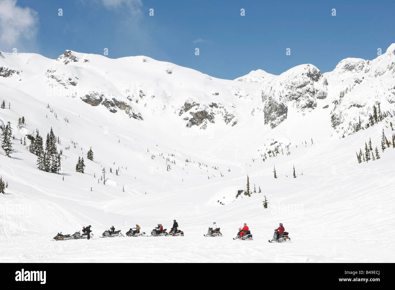 snowmobile adventure tour in Whistler British Columbia Stock Photo - Alamy