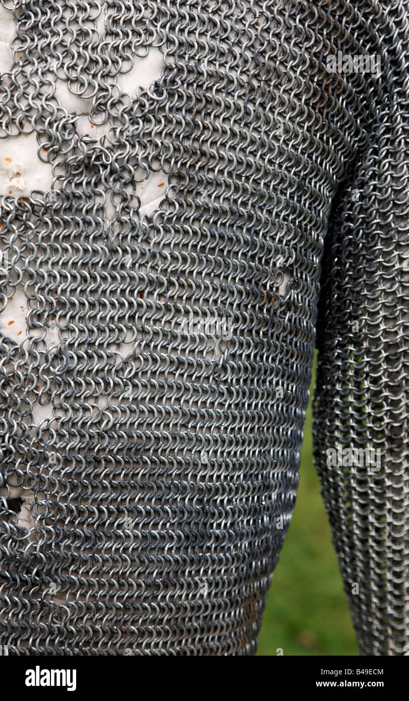 Very worn chain mail body armour Stock Photo - Alamy