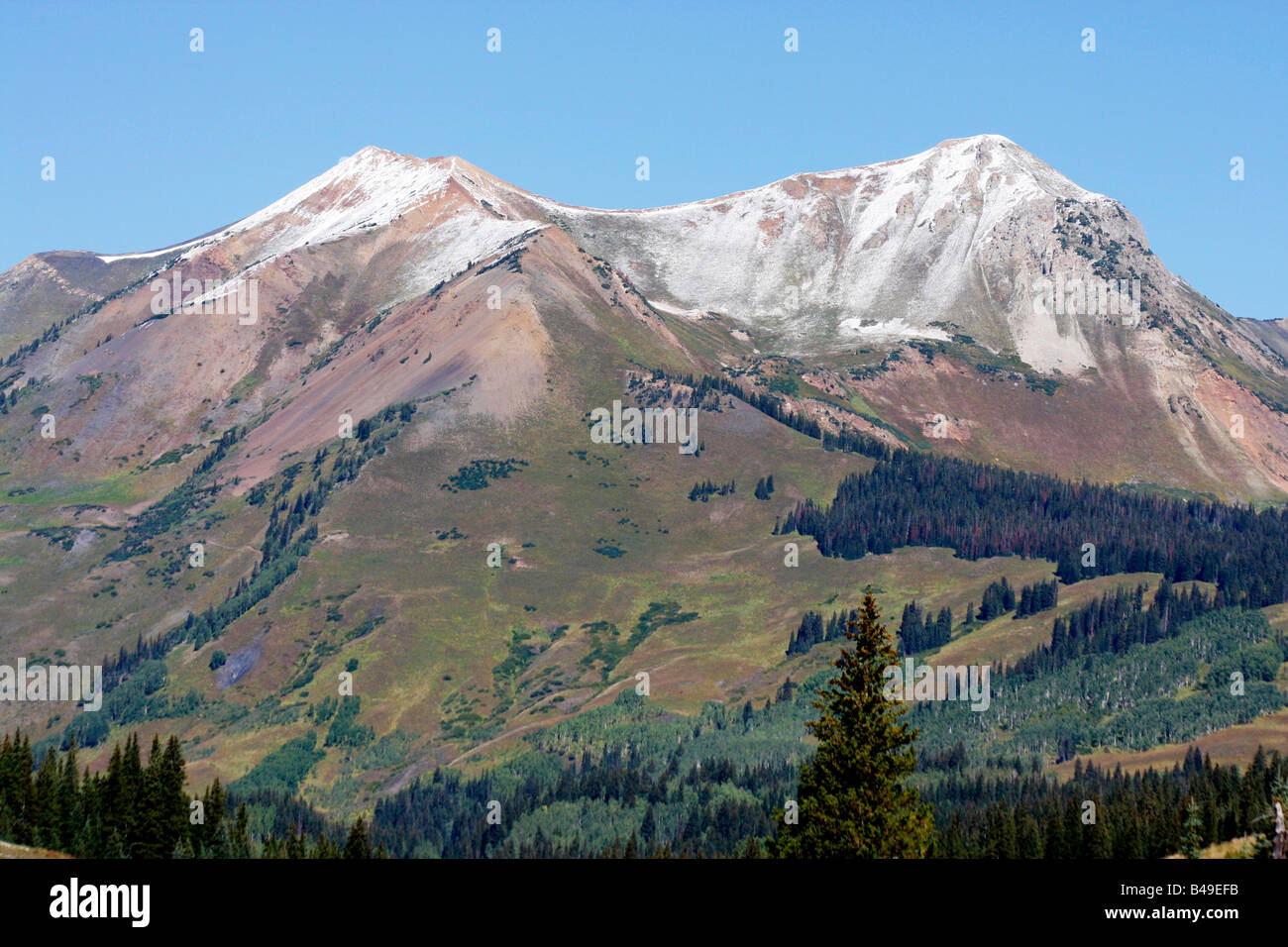 Cinnamon Mountains,part of the Elk Mountain Range,Colorado,USA Stock ...