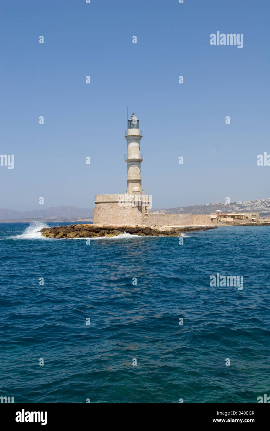 Venetian Lighthouse at Chania Stock Photo - Alamy