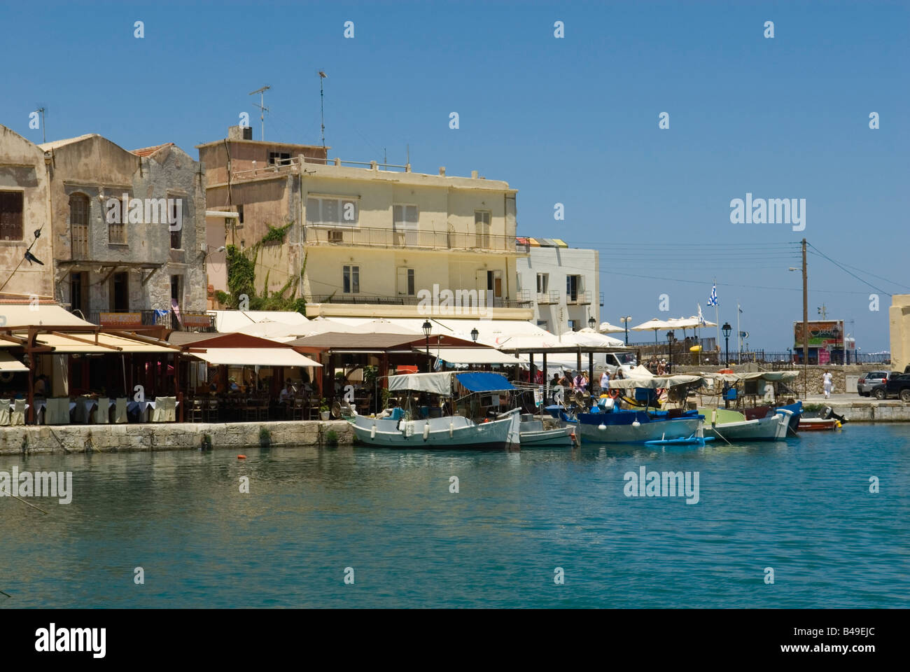 The Venetian Harbour at Rethymnon Crete Stock Photo - Alamy