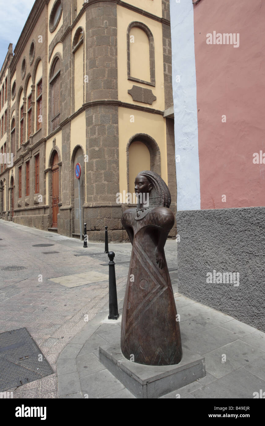 A statue representing a Guayarmina native princess from pre Hispanic ...