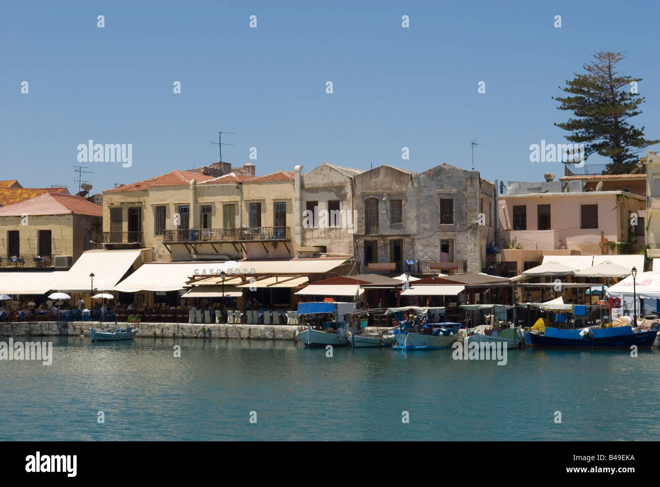 The Venetian Harbour at Rethymnon Crete Stock Photo - Alamy