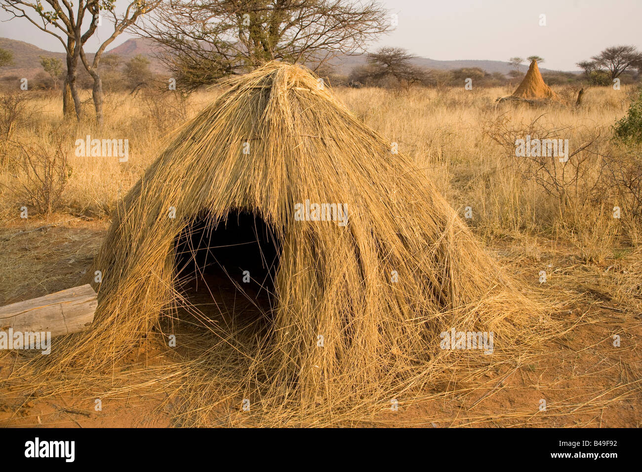 Replica of a Bushman hut Namibia Stock Photo - Alamy