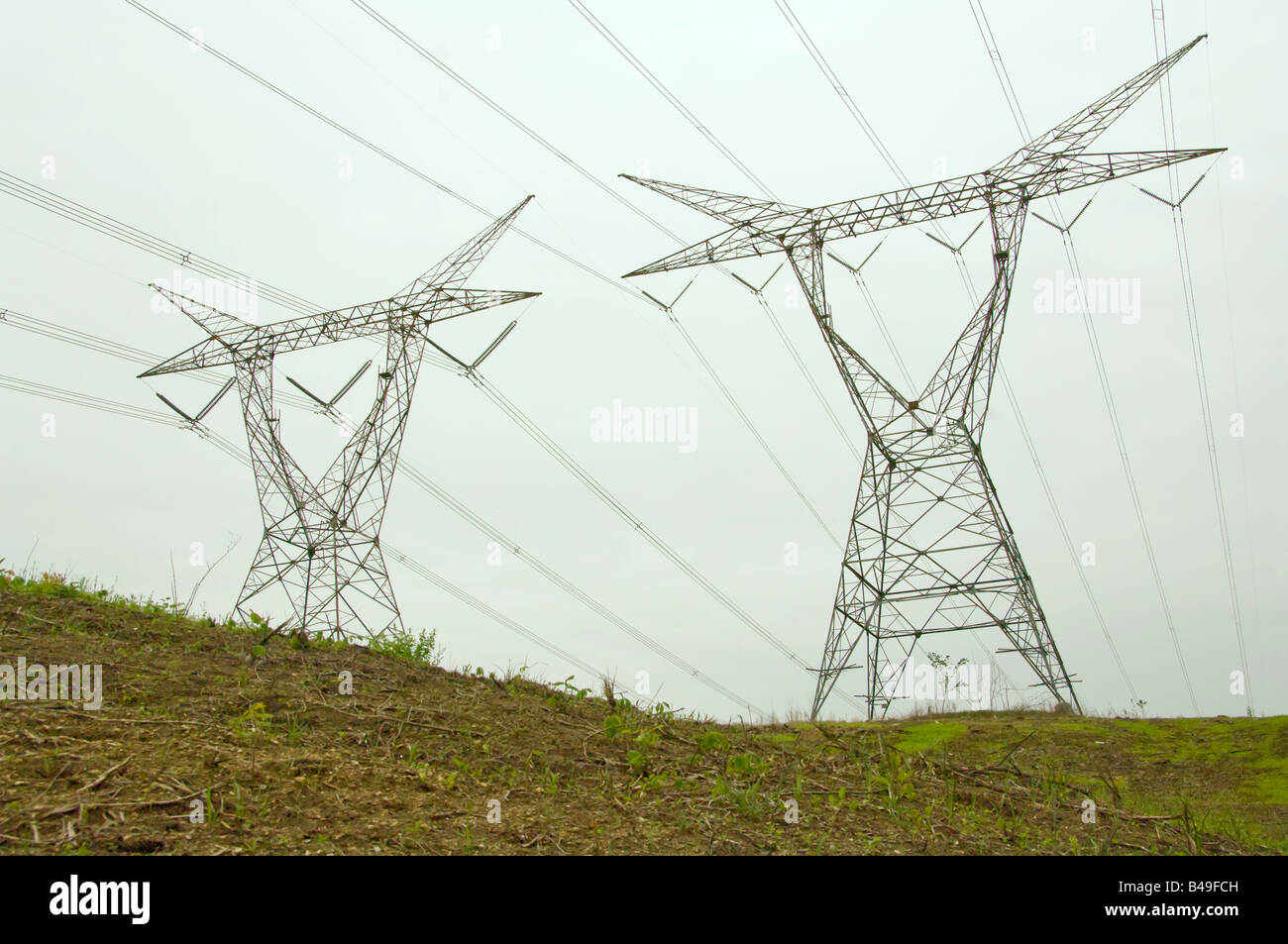 Electricity pylon top view hi-res stock photography and images - Alamy