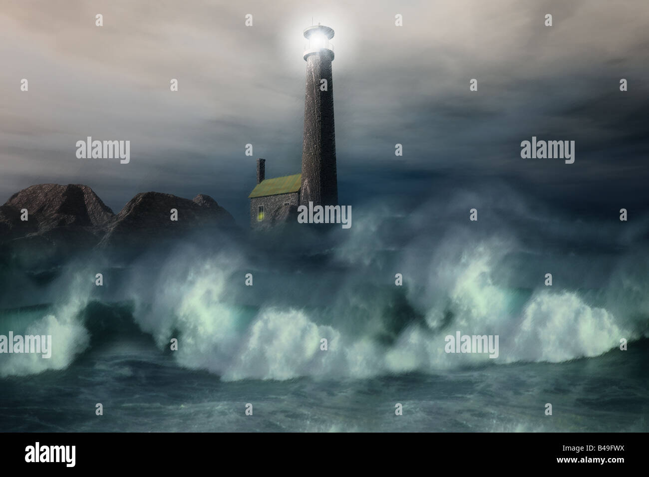 Warning sea safe light harbour hi-res stock photography and images - Alamy