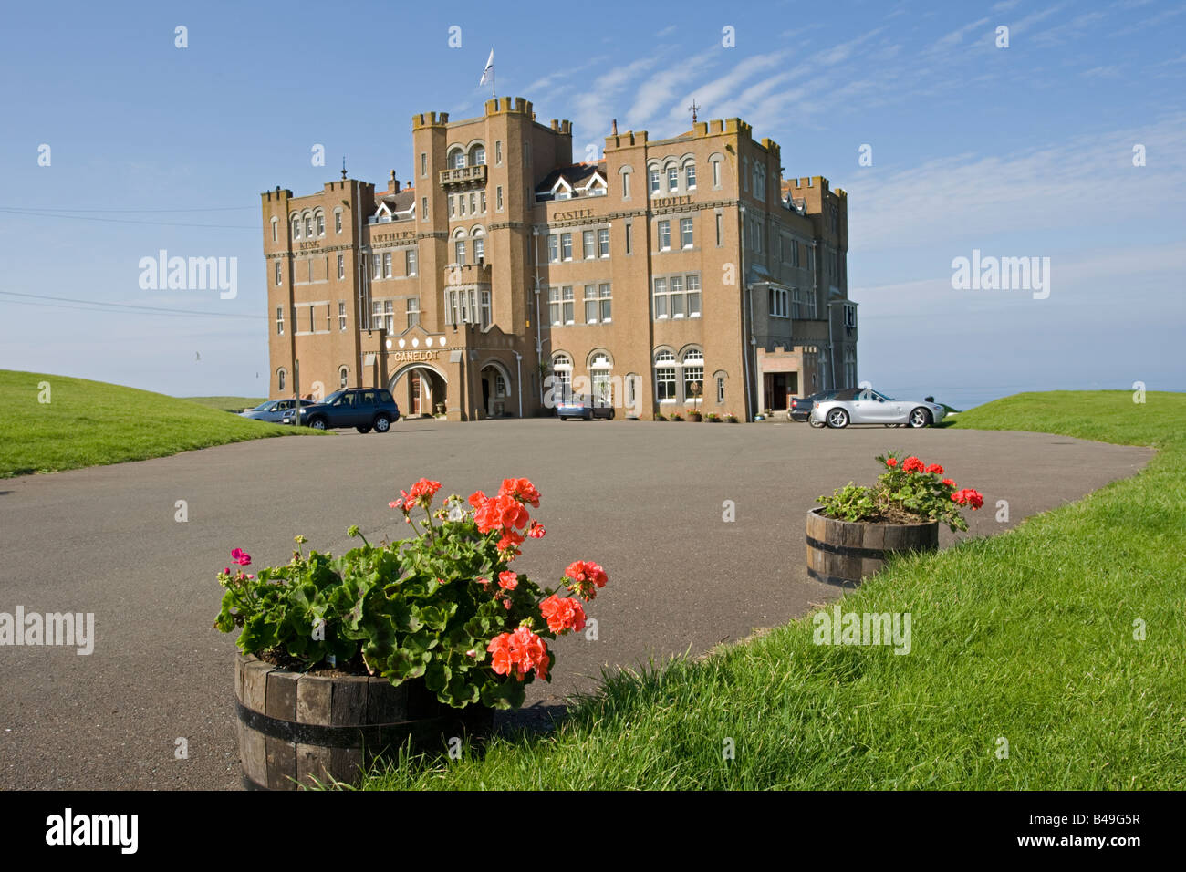 King Arthur Castle Hotel Tintagel North Cornwall Coast UK Stock Photo ...