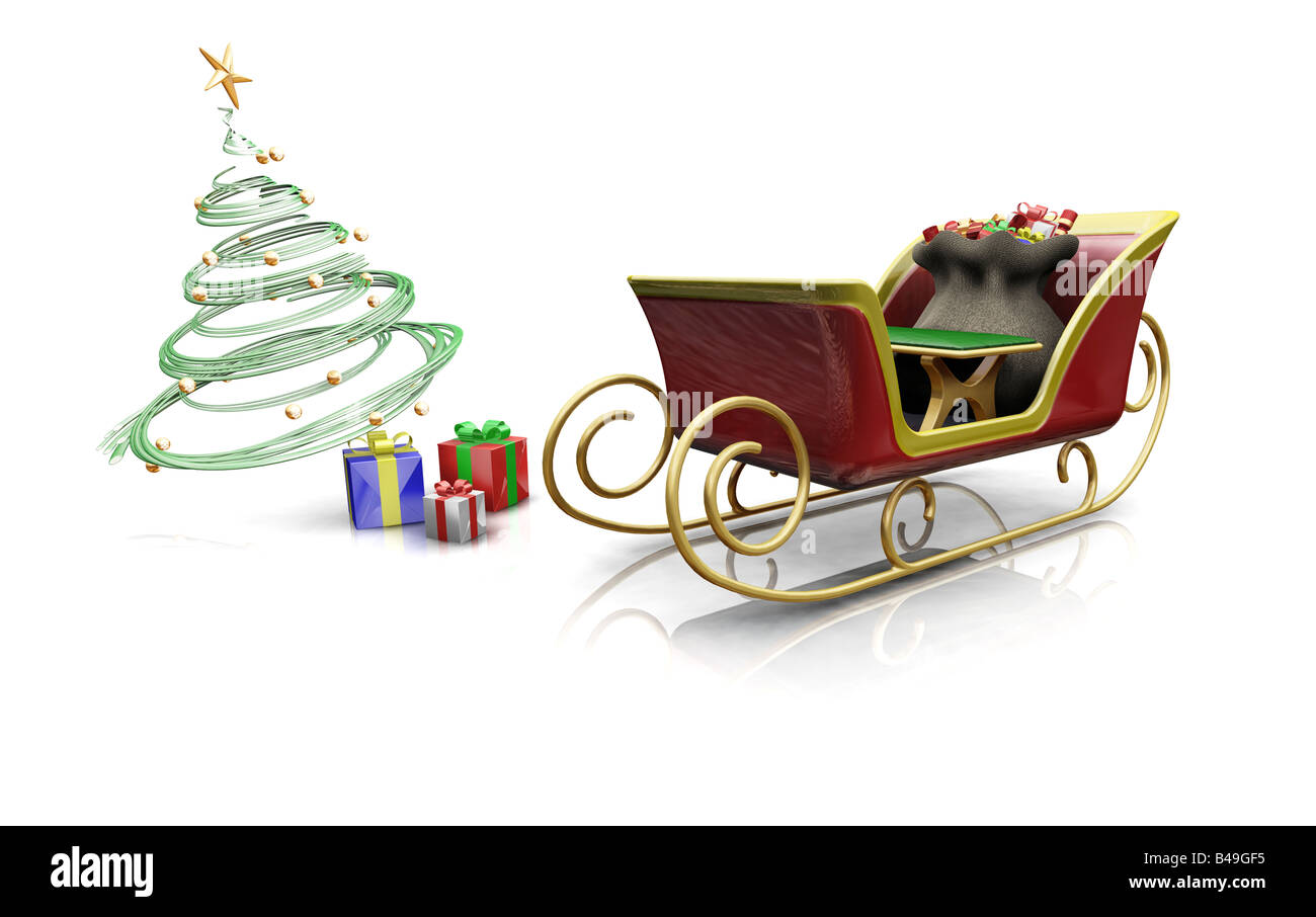 Santas sleigh and presents hi-res stock photography and images - Alamy