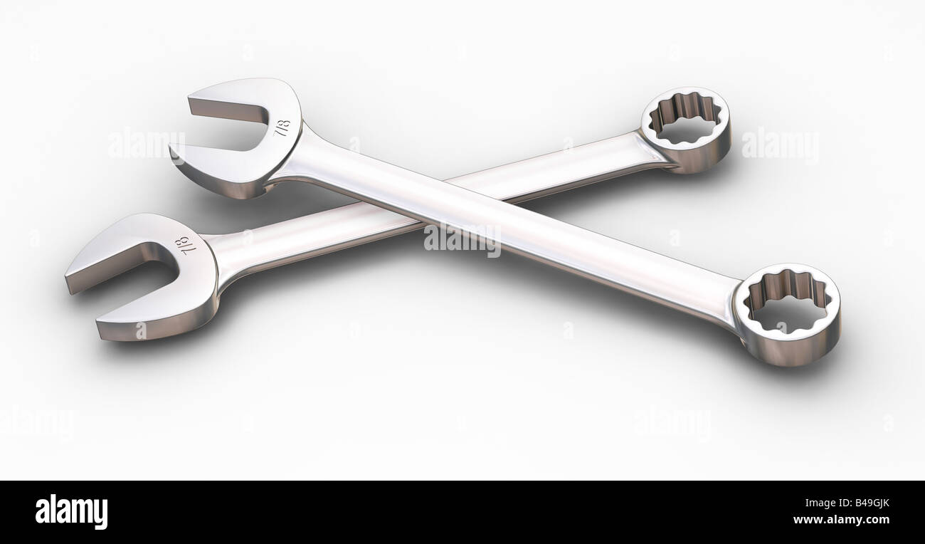 Spanners wrench Cut Out Stock Images & Pictures - Alamy
