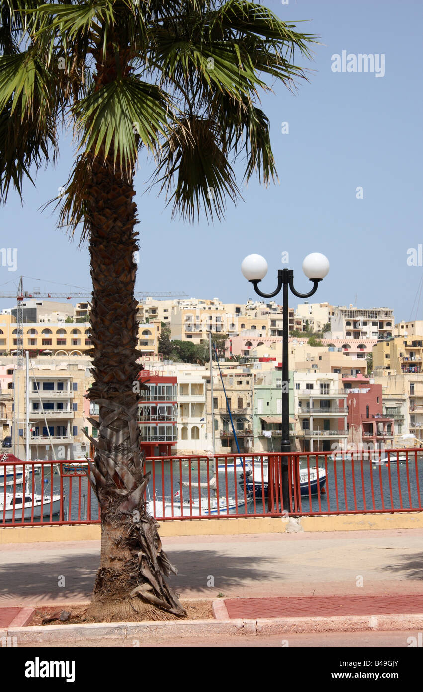 The Promenade overlooking Marsaskala harbour, Malta Stock Photo - Alamy