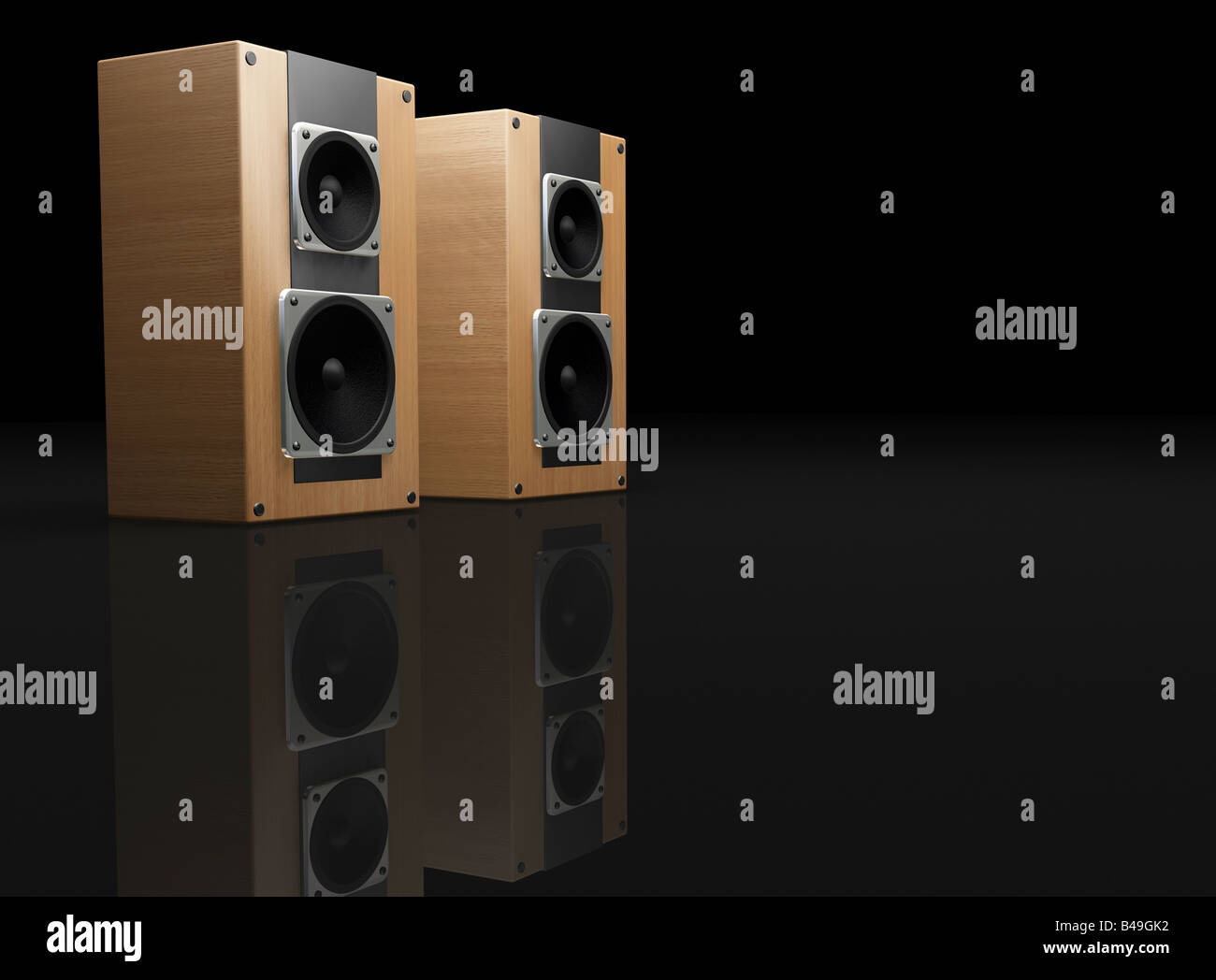 3D render of speakers with room for copy Stock Photo - Alamy