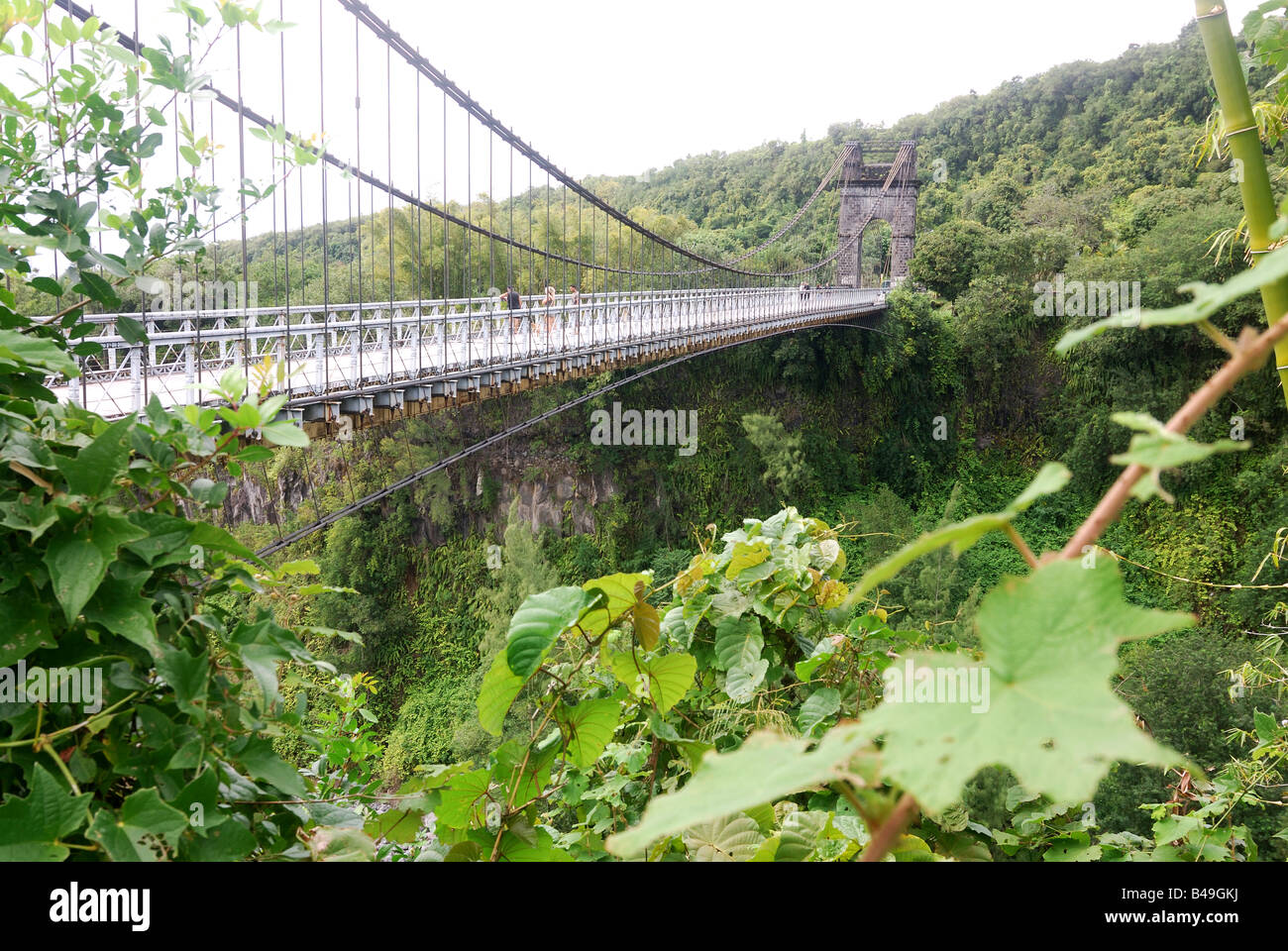 Pont d Anglais historical suspension bridge in St Anne La Reunion ...
