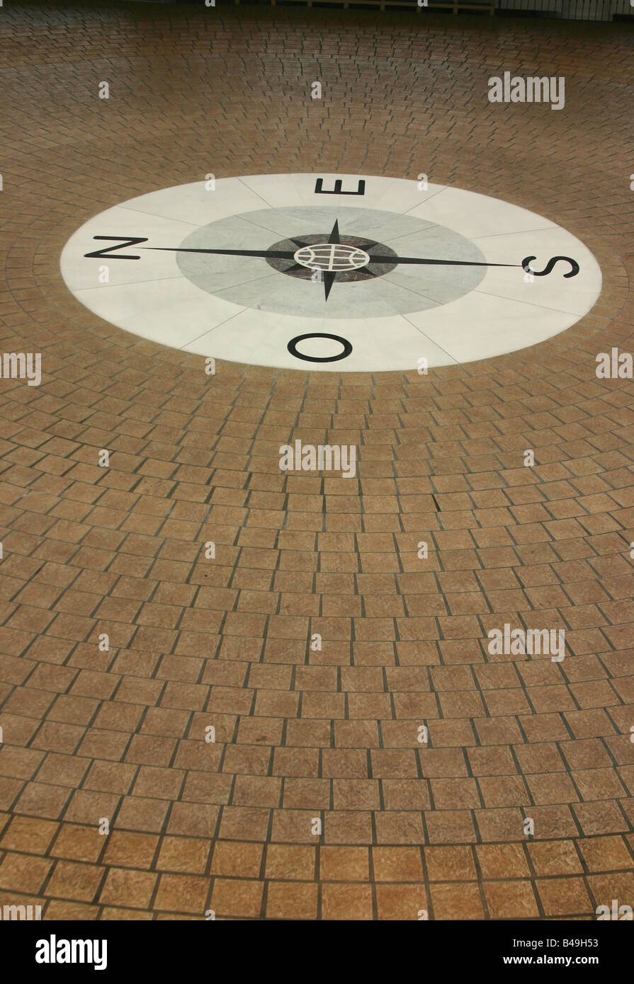 Wind rose at the floor of the Foreign Relations Building of Panama City ...