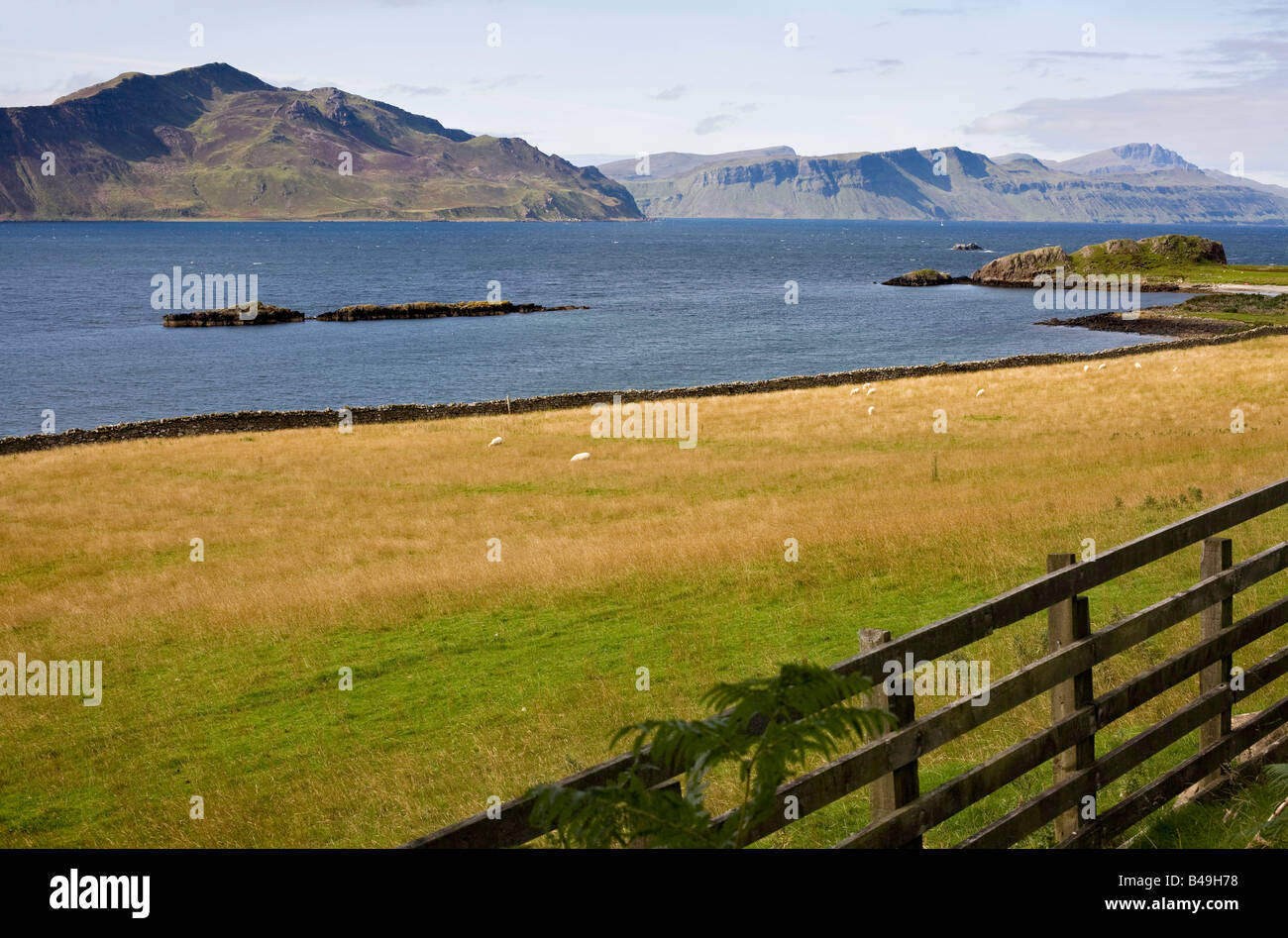 View from the Isle of Raasay across the Sound of Raasay towards the ...