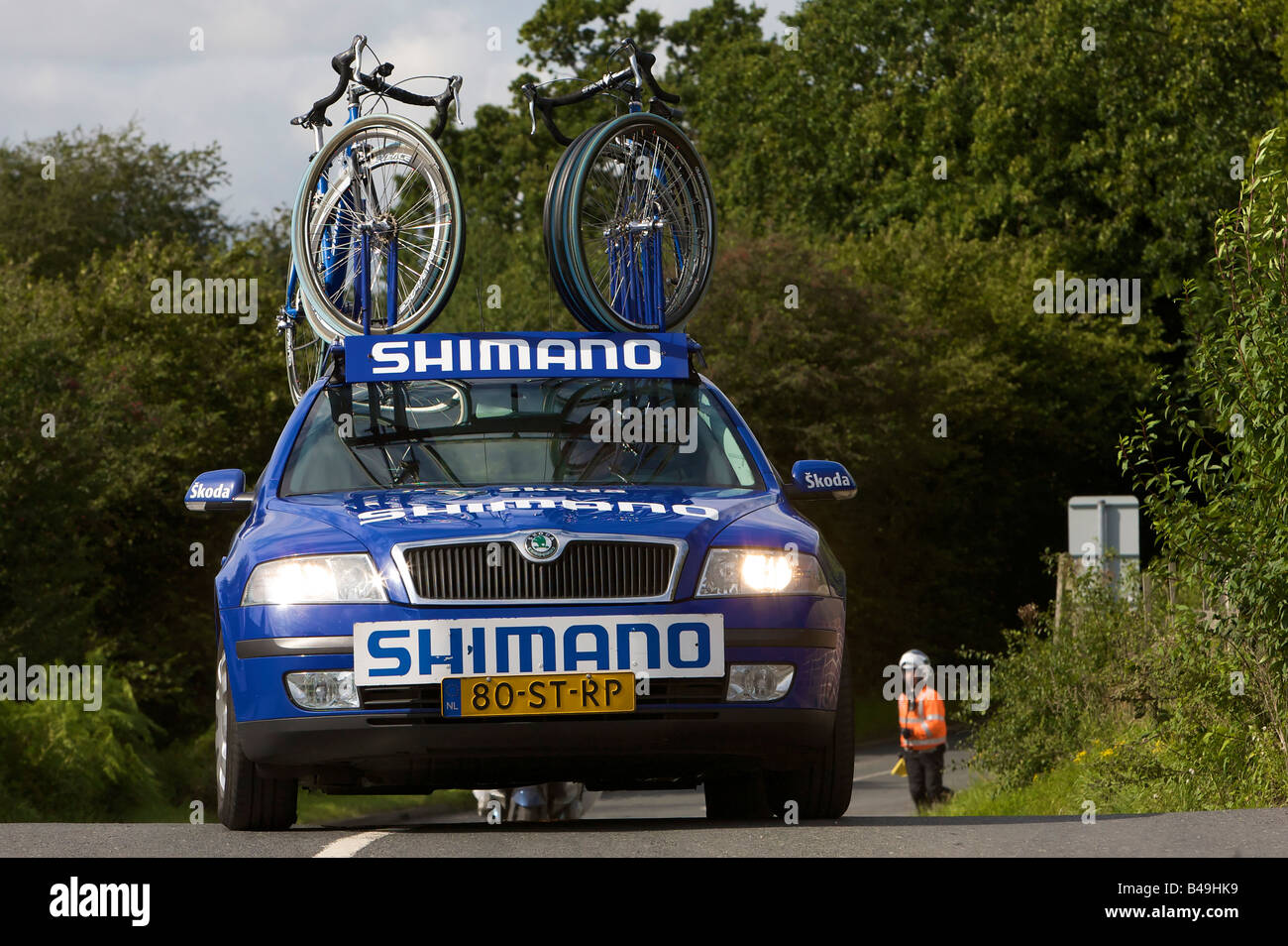 Tour of Britain support car Stock Photo - Alamy