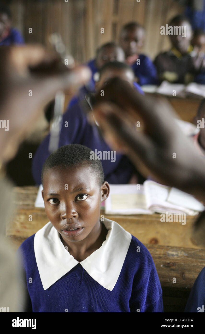 African pupils in a classroom during lesson, Naro Moru, Kenya Stock ...